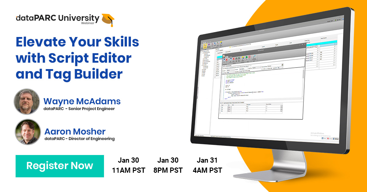 dataPARC University: Script Editor and Tag Builder
